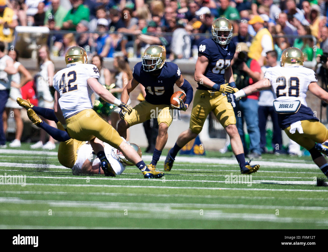 South Bend, Indiana, USA. 16th Apr, 2016. Notre Dame wide receiver ...