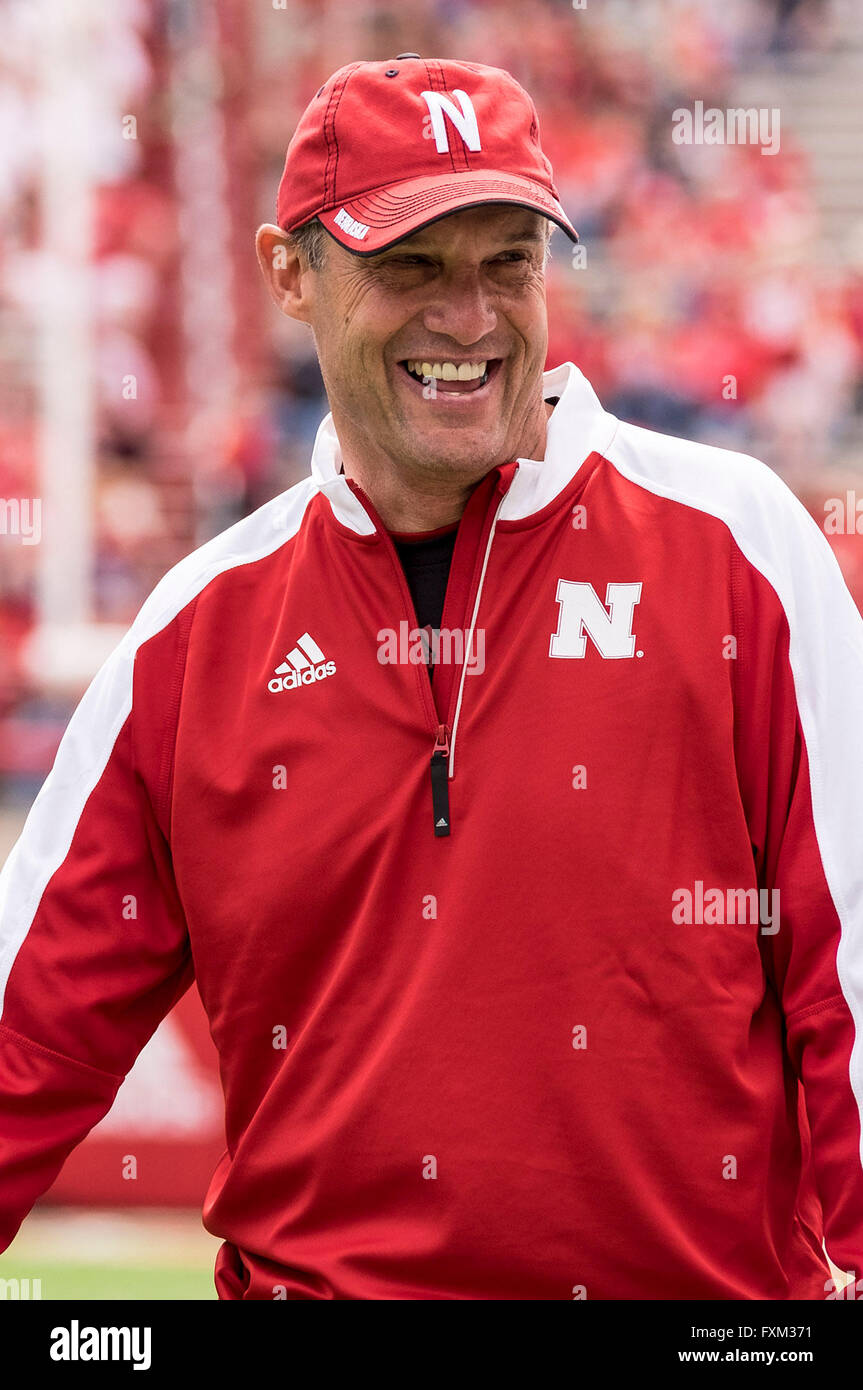 Lincoln, NE. USA. 16th Apr, 2016. Nebraska Cornhuskers head coach Mike ...