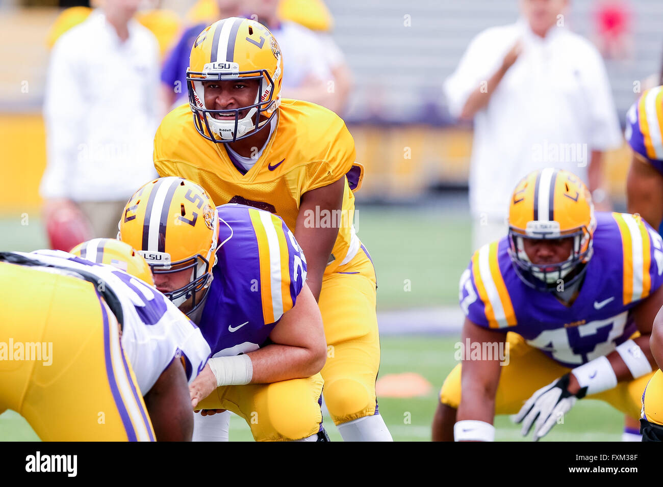 Baton Rouge, LA, USA. 16th Apr, 2016. LSU Tigers quarterback Brandon ...