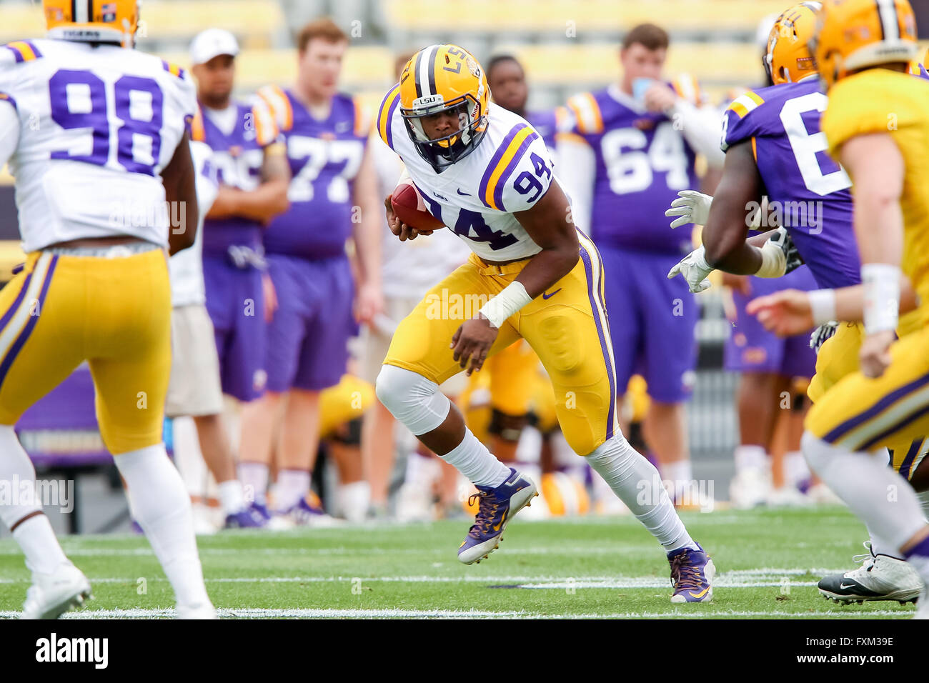 Baton Rouge, LA, USA. 16th Apr, 2016. LSU Tigers defensive end Isaiah ...