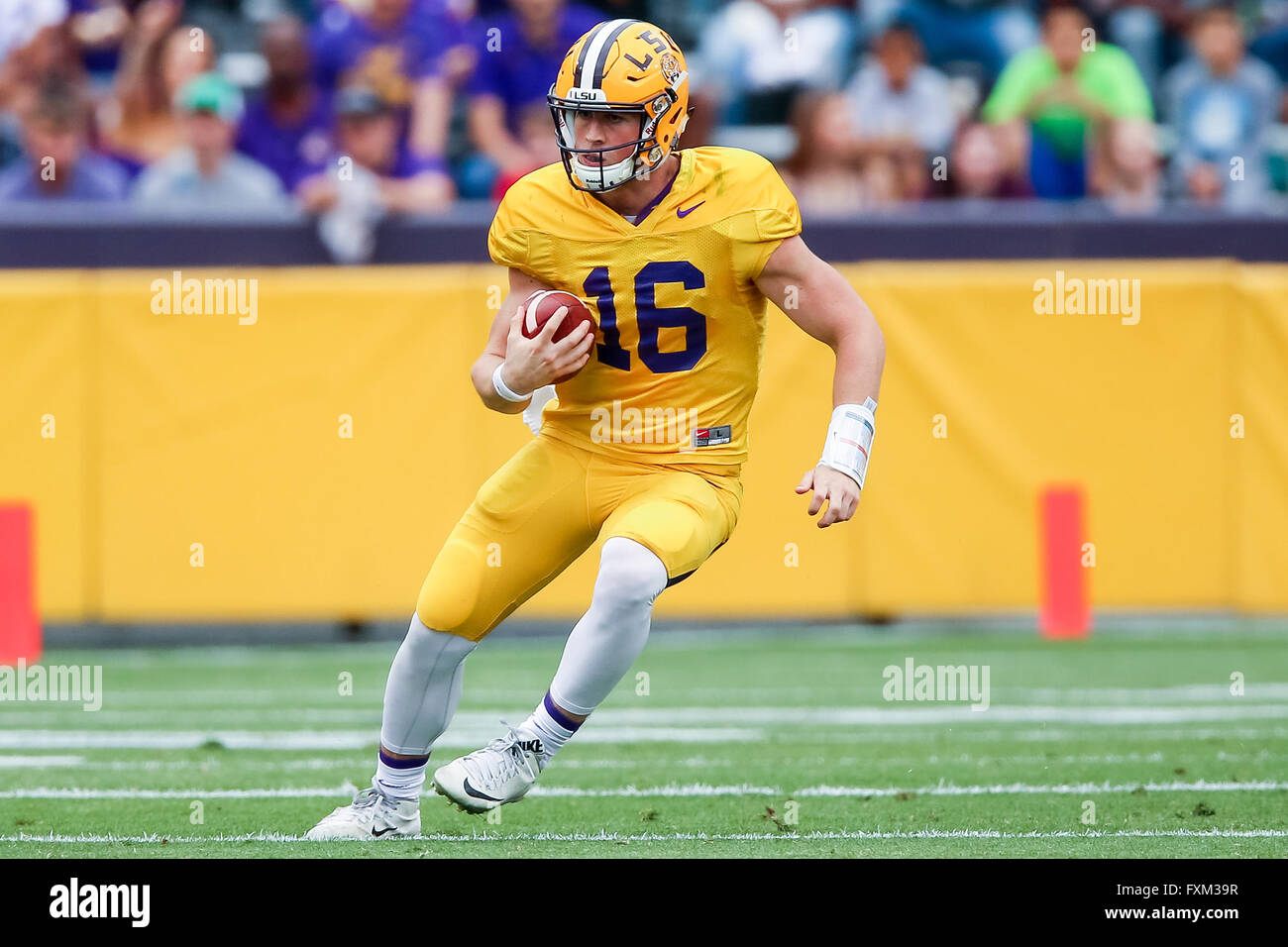 Baton Rouge, LA, USA. 16th Apr, 2016. LSU Tigers quarterback Danny ...