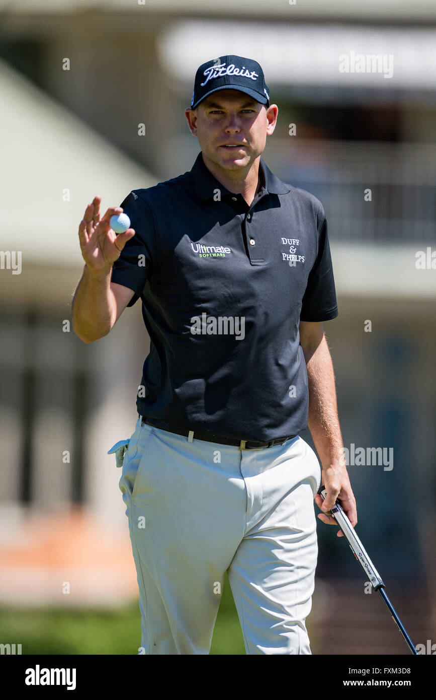 Hilton Head, South Carolina, USA. 16th Apr, 2016. Golfer Bill Haas ...