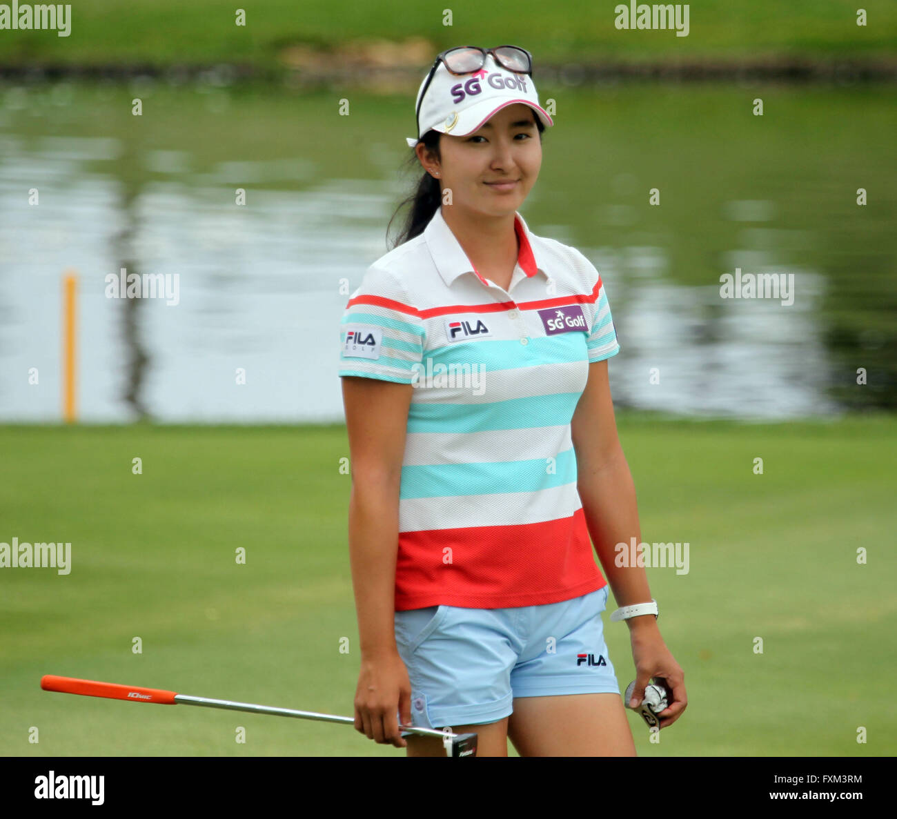 April 16, 2016 - Julie Yang gives a smile during the final round of the ...
