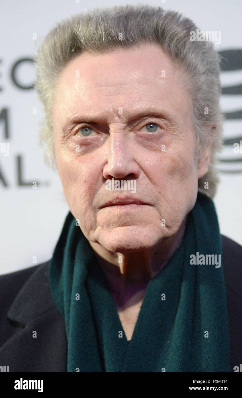 New York, NY, USA. 16th Apr, 2016. Christopher Walken at arrivals for ...