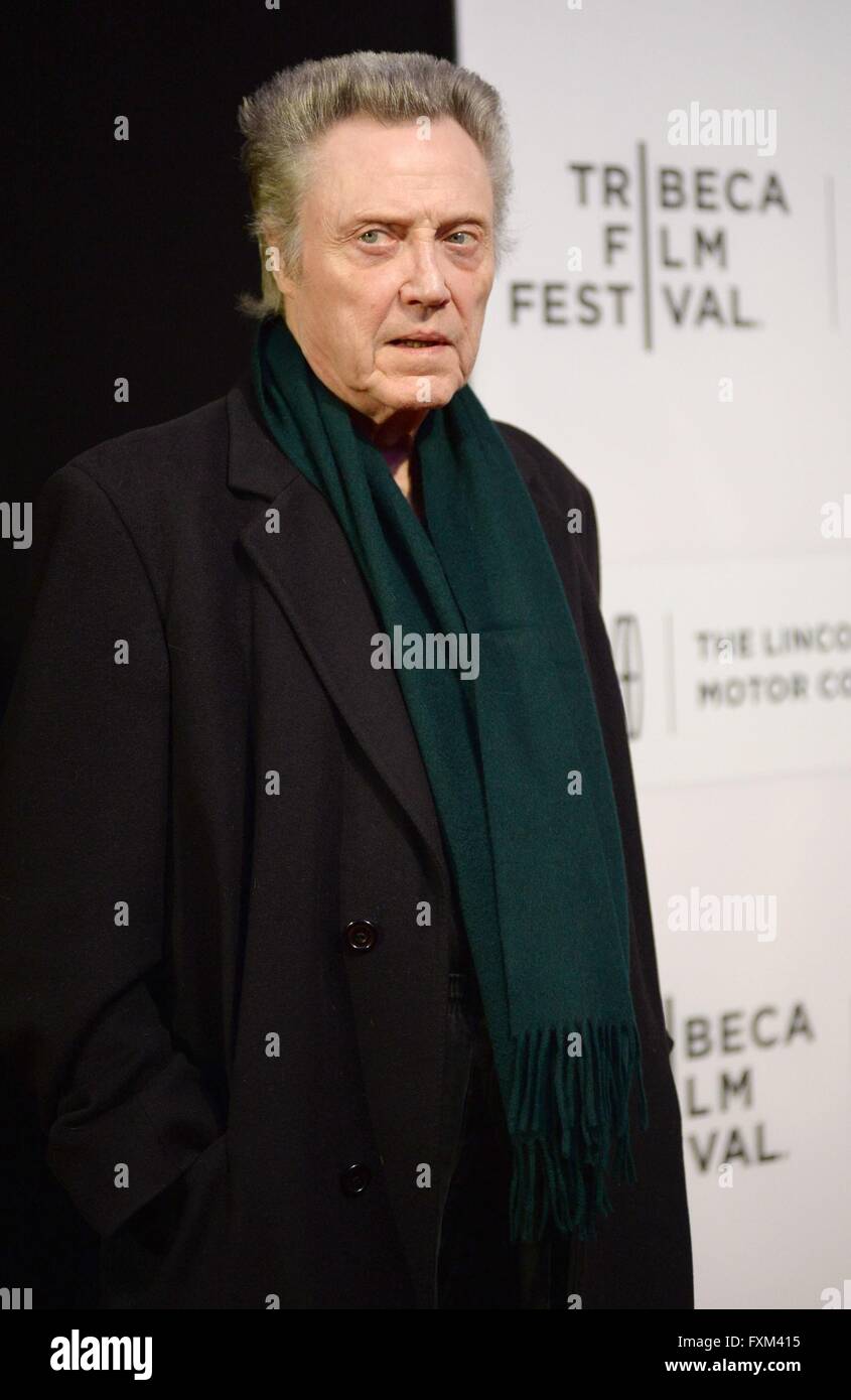 New York, NY, USA. 16th Apr, 2016. Christopher Walken at arrivals for ...