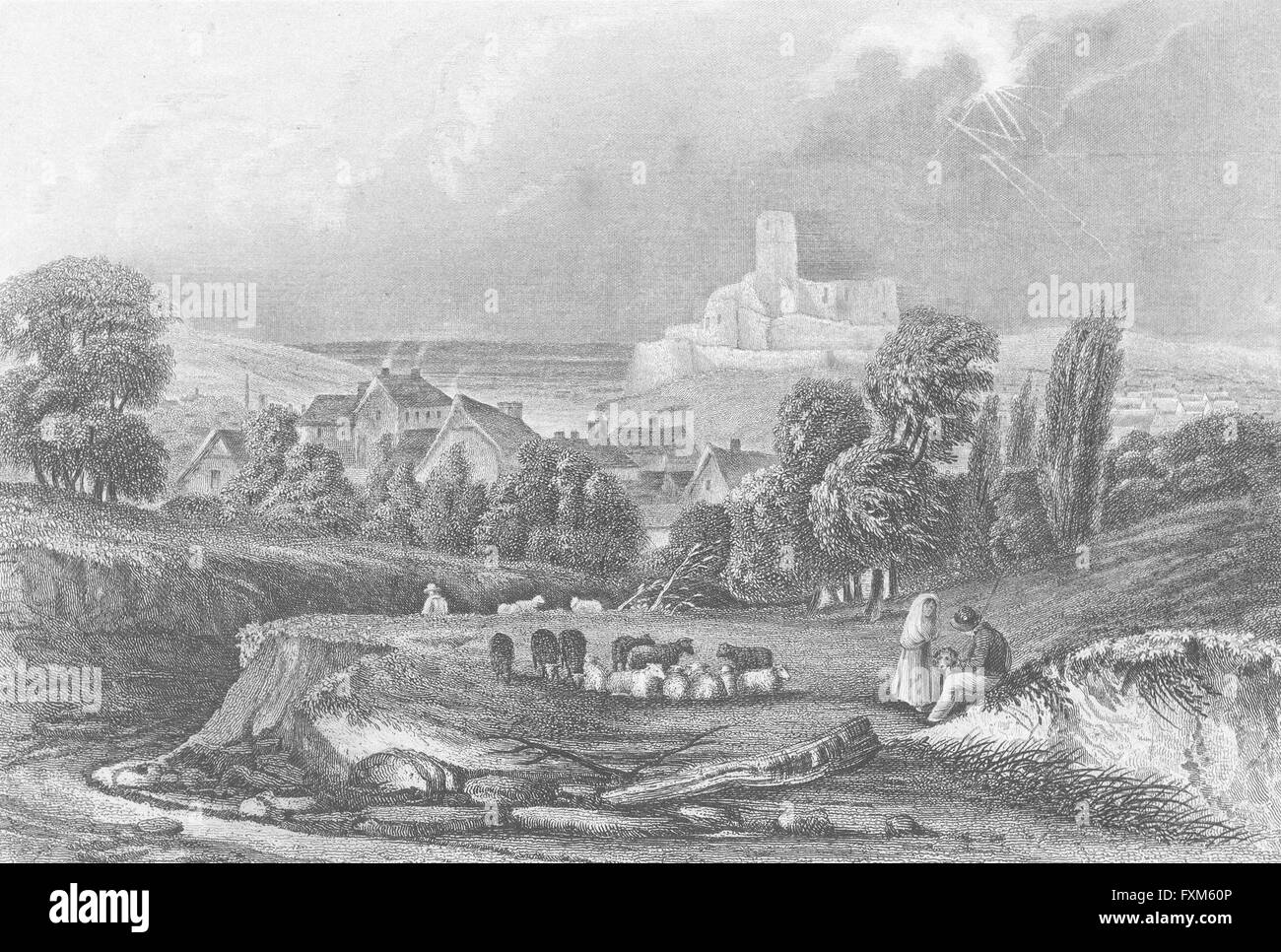 GERMANY: Koenigstein: Fussell, antique print 1840 Stock Photo - Alamy