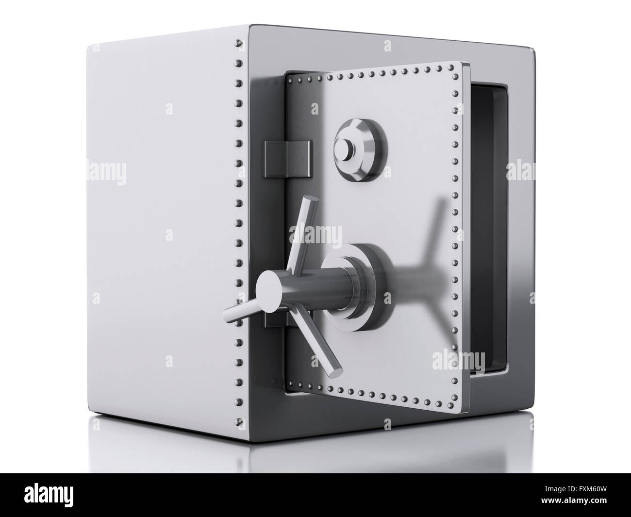3d illustration. safe box. Security concept. Isolated white background ...