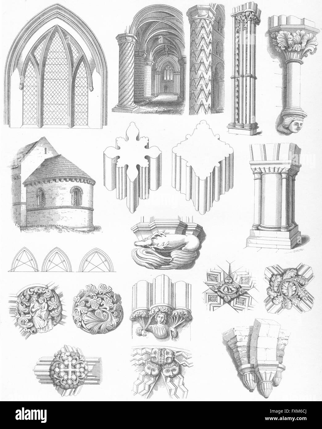 19th century gothic architecture Black and White Stock Photos & Images ...