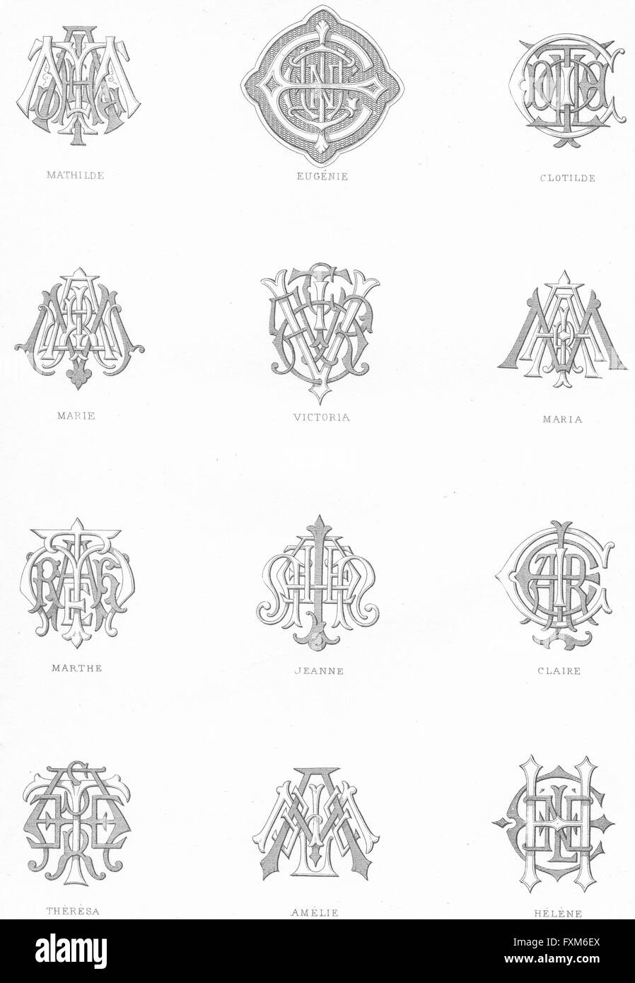 Monograms hi-res stock photography and images - Alamy