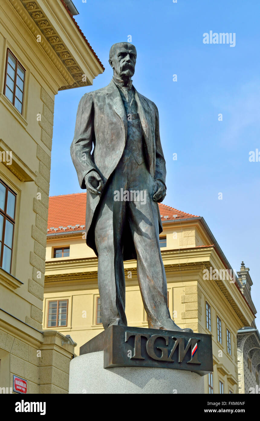 Prague, Czech Republic. Memorial to Tomáš Garrigue Masaryk (1850-1937 ...