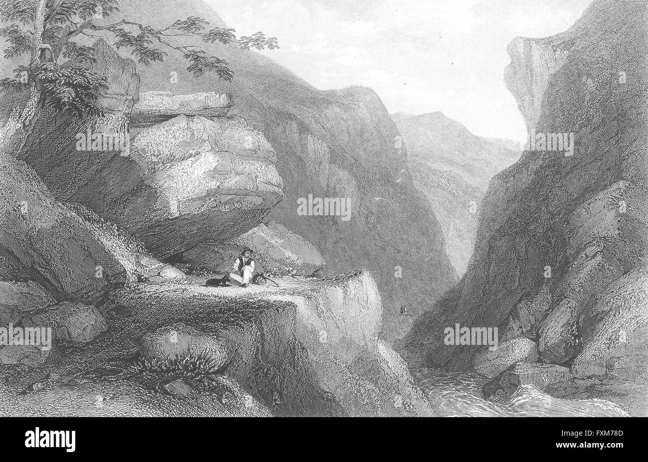 MILITARIA: Barricade Pra-del-Tor(towards Angrogne), antique print c1838 ...