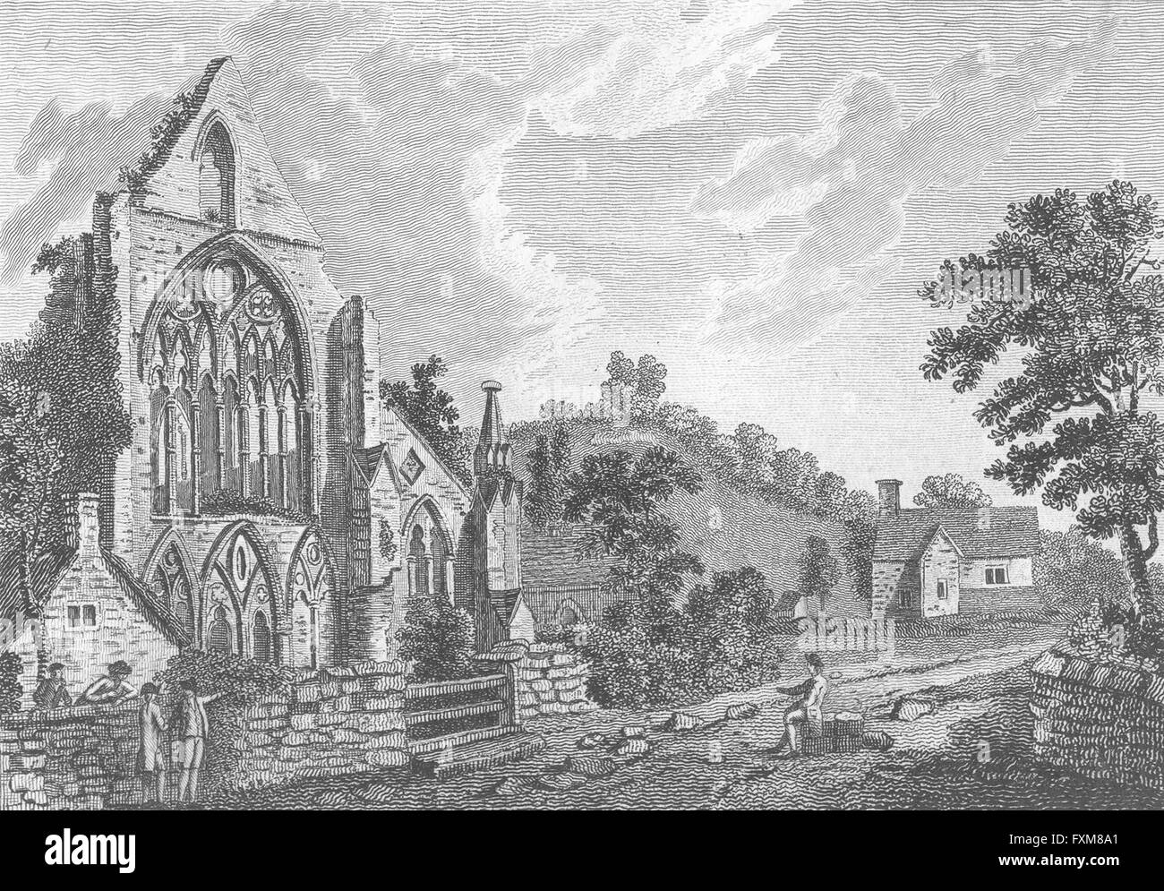 WALES: Tintern Abbey, Monmouthshire: Monmouth Grose, antique print 1784 ...