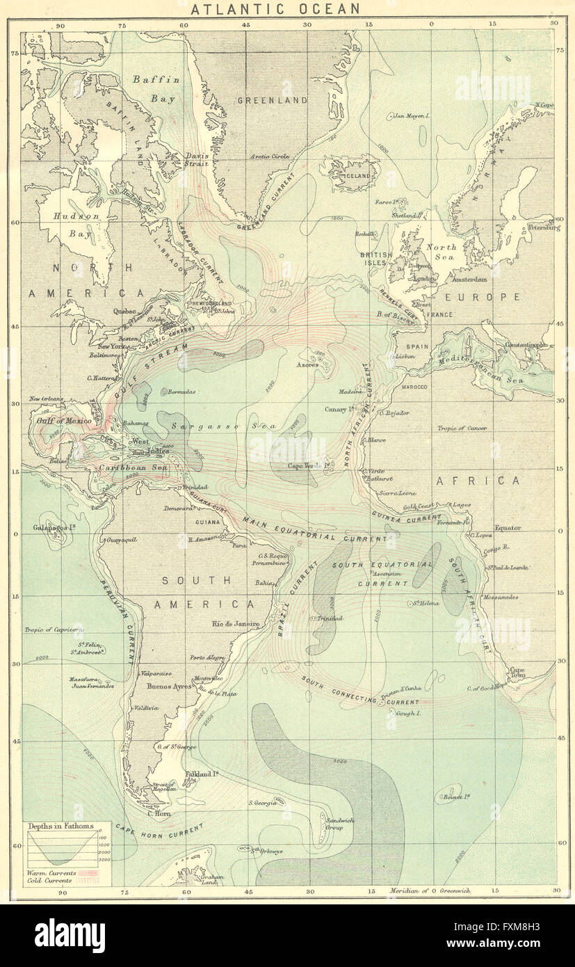 Atlantic map 19th century hi-res stock photography and images - Alamy