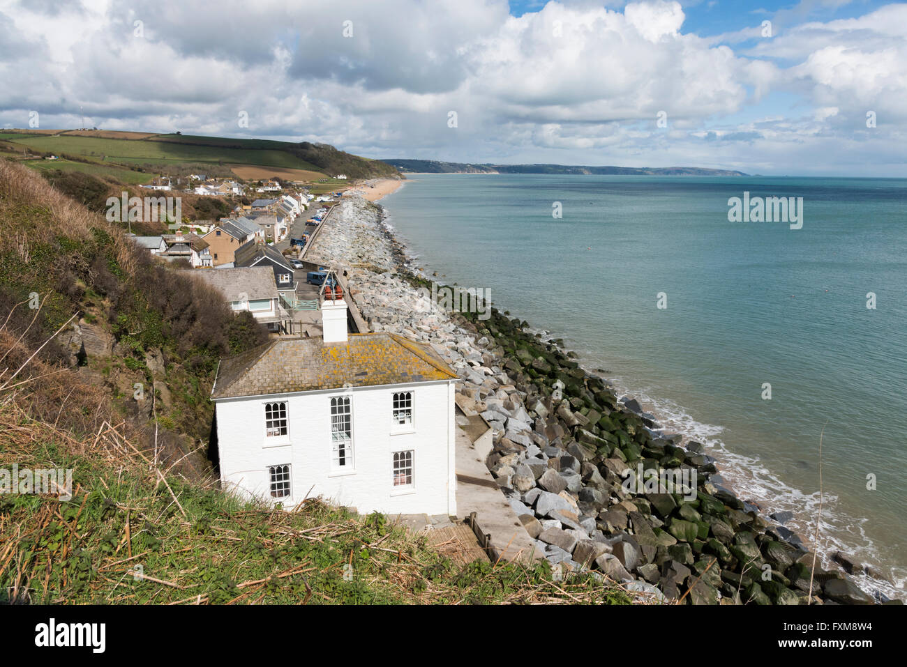 The coastal village of Beesands on the South Devon coast UK Stock Photo - Alamy
