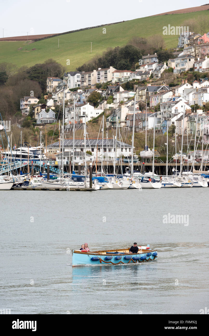 A Dartmouth to Kingswear Ferry in the River Dart off Dartmouth Devon UK ...