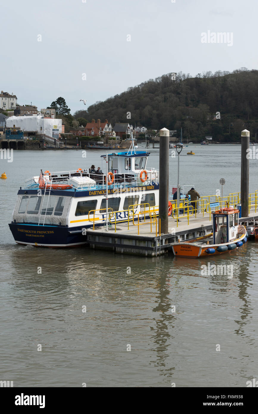 A Dartmouth to Kingswear Ferry in the River Dart off Dartmouth Devon UK ...