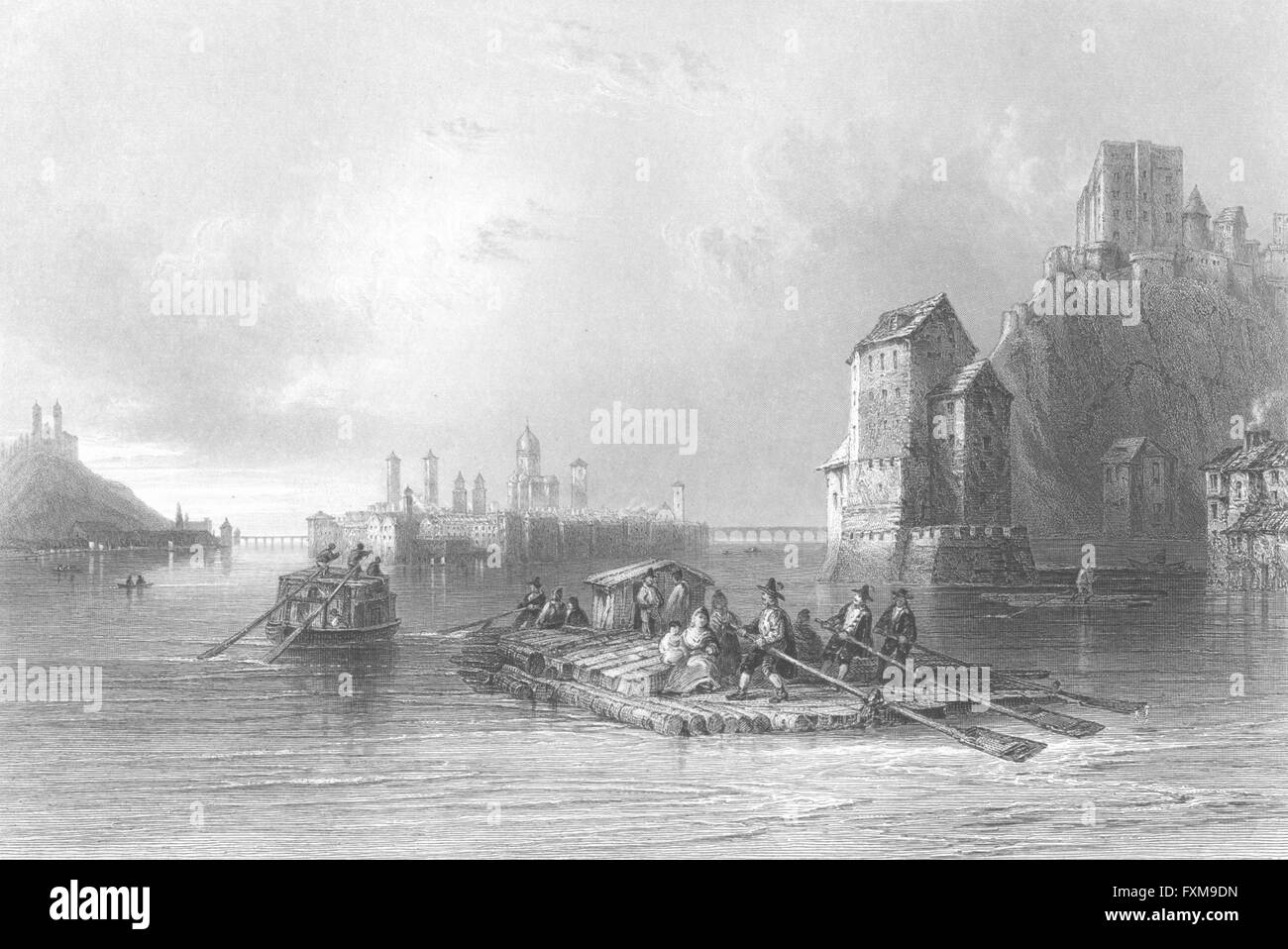 Passau boat Black and White Stock Photos & Images - Alamy