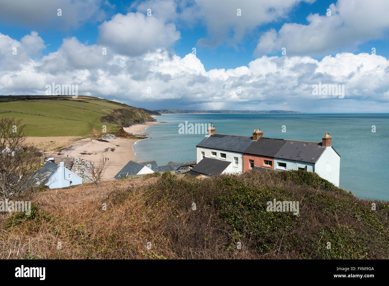 The coastal village of Beesands on the South Devon Coast UK Stock Photo - Alamy