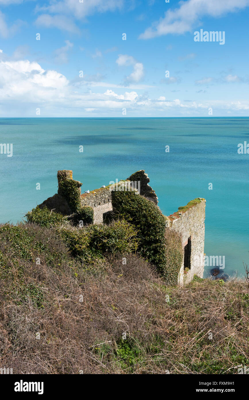 The village of Hallsands on the south Devon coast UK where there has ...