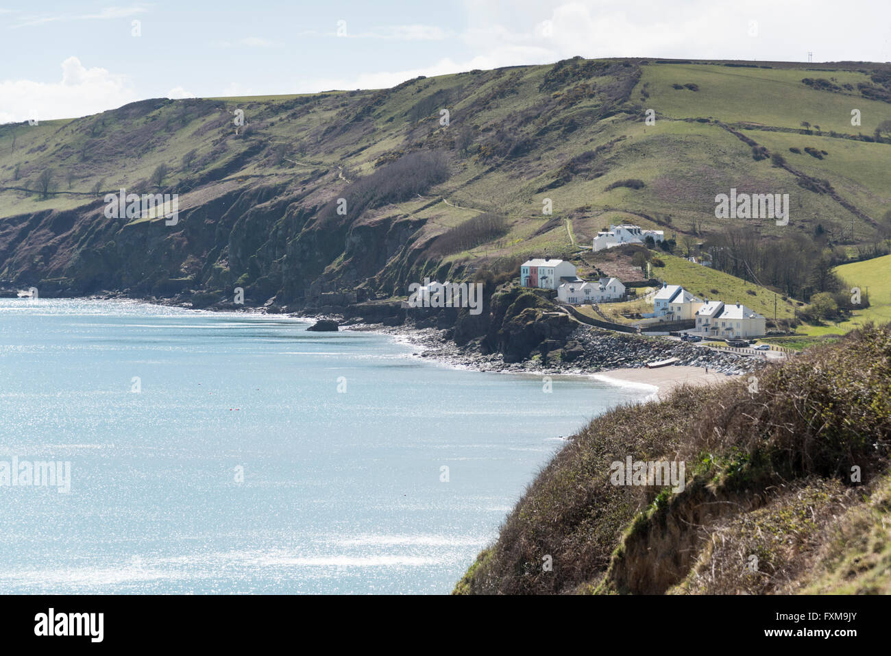 The village of Hallsands on the south Devon coast UK where there has ...