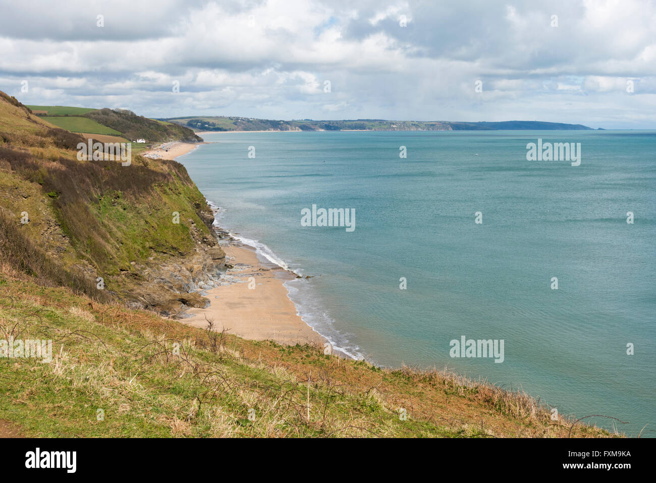 The coastline and beaches between Beesands and Hallsands on the south ...