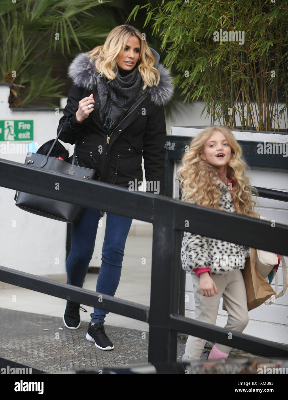 Katie Price and her children Princess and Junior outside ITV Studios ...