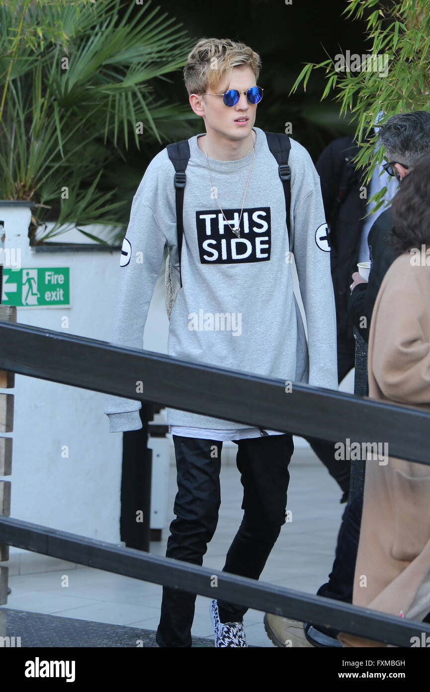 The Vamps outside ITV Studios today Featuring: The Vamps, Tristan Evans ...