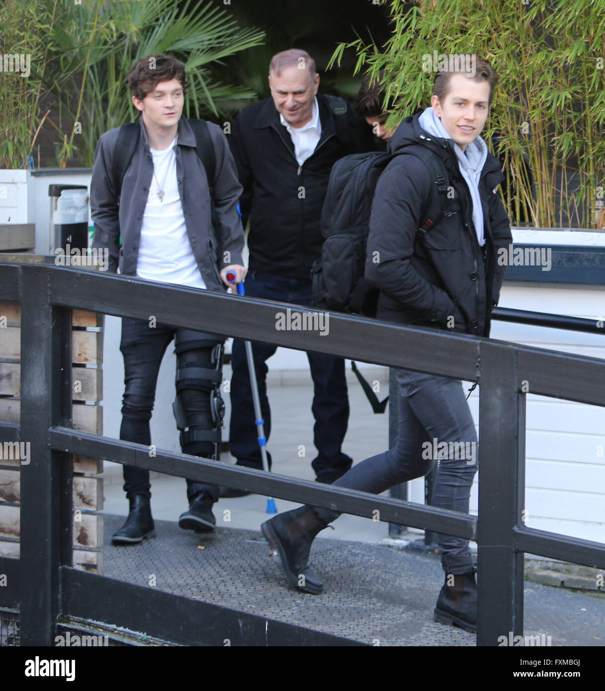 The Vamps outside ITV Studios today Featuring: The Vamps, James McVey ...