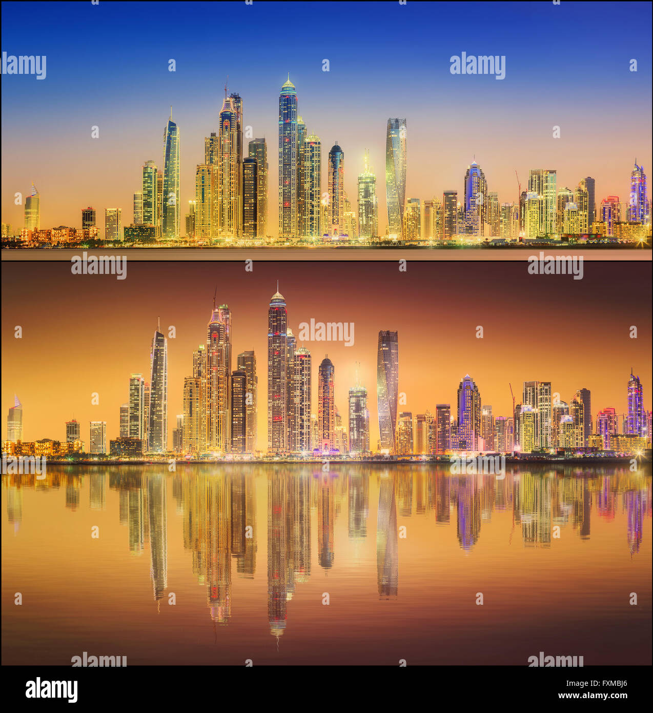 Beautiful cityscape set and collage of Dubai, UAE Stock Photo - Alamy