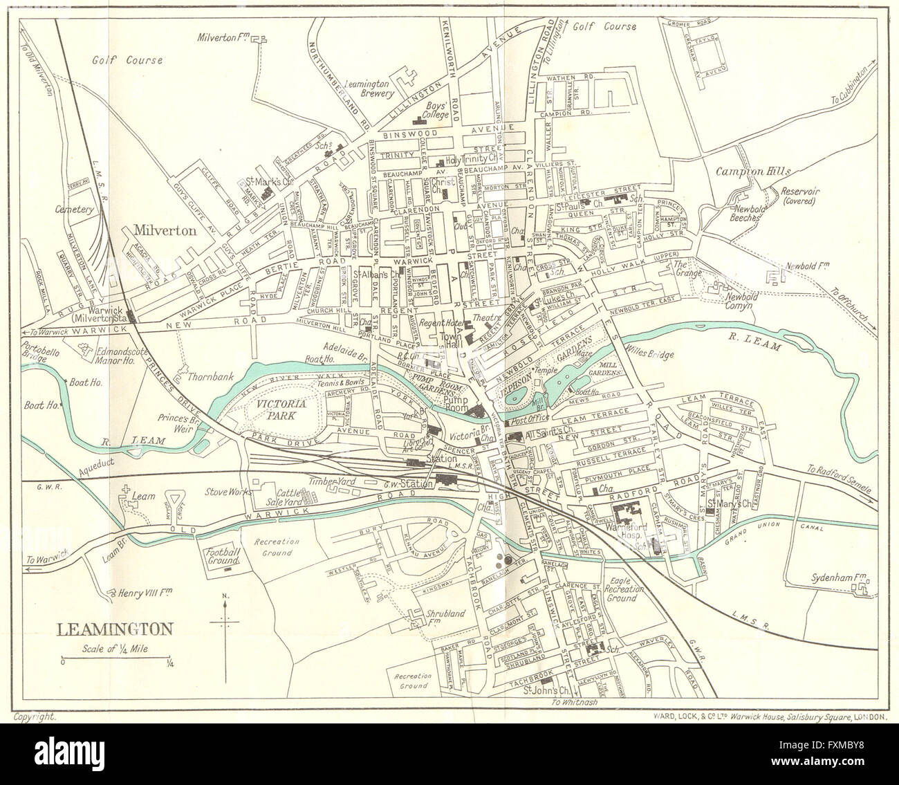 Map of leamington hi-res stock photography and images - Alamy