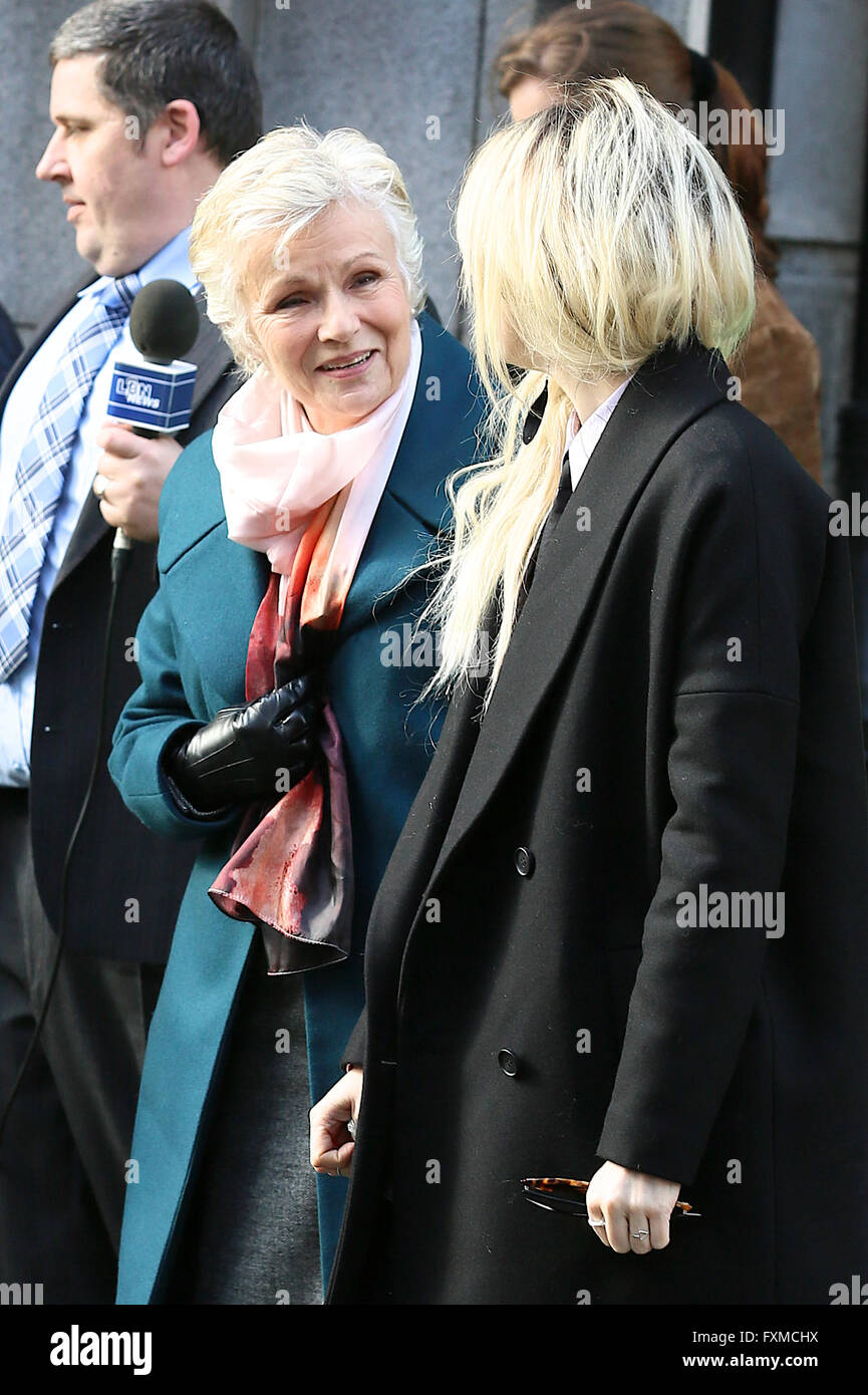 Robbie Coltrane, Julie Walters and Andrea Riseborough seen filming ...