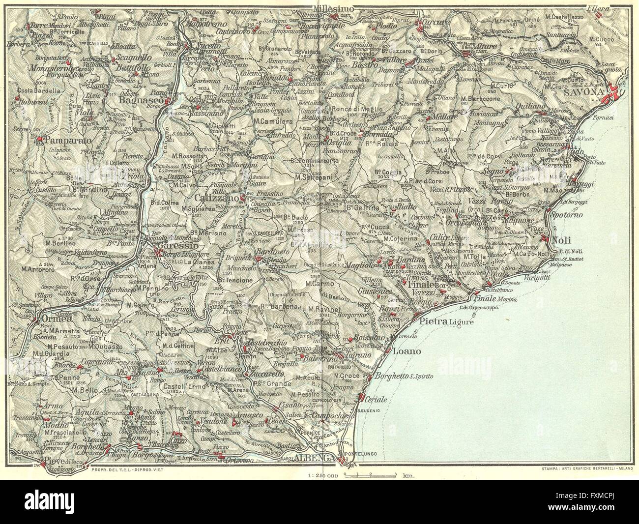 Italian Riviera Map High Resolution Stock Photography and Images - Alamy