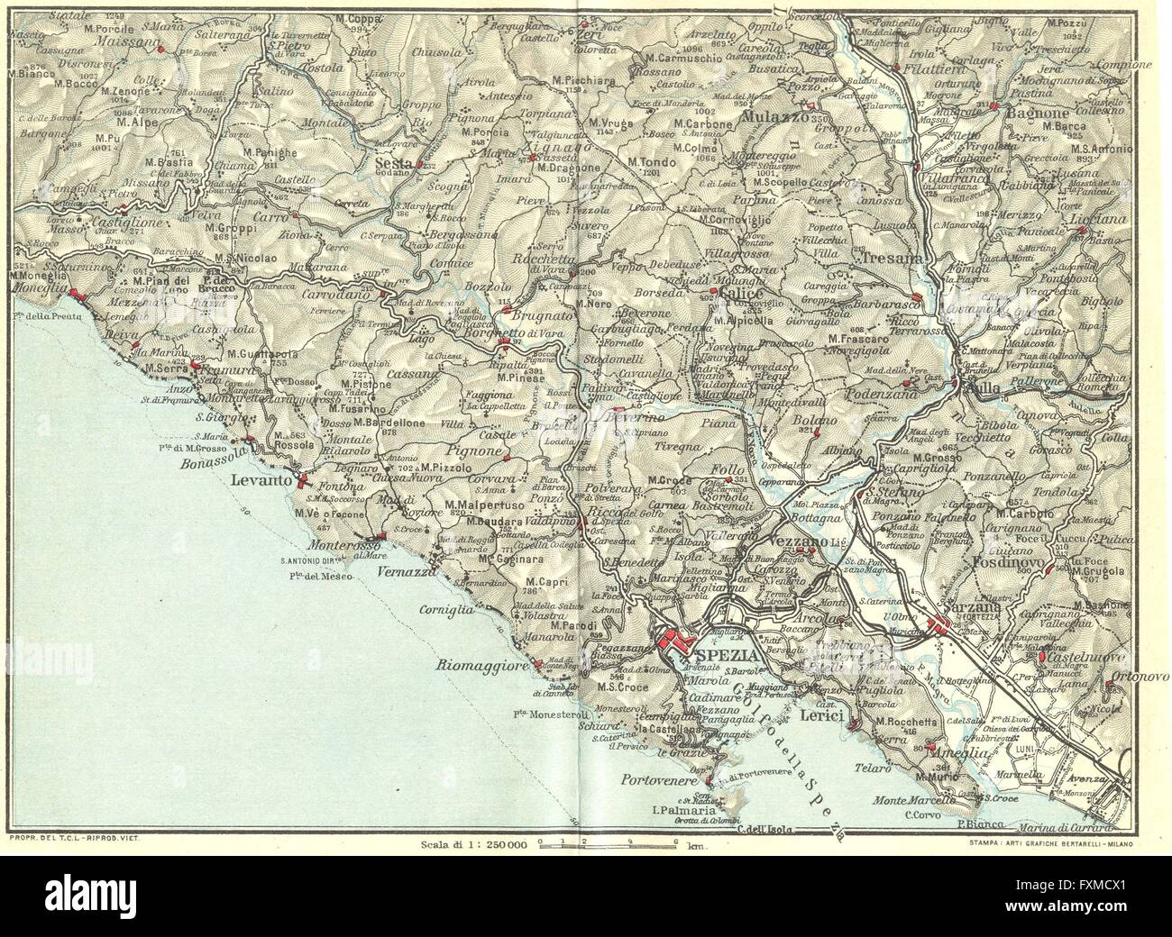 Italian Riviera Map High Resolution Stock Photography and Images - Alamy