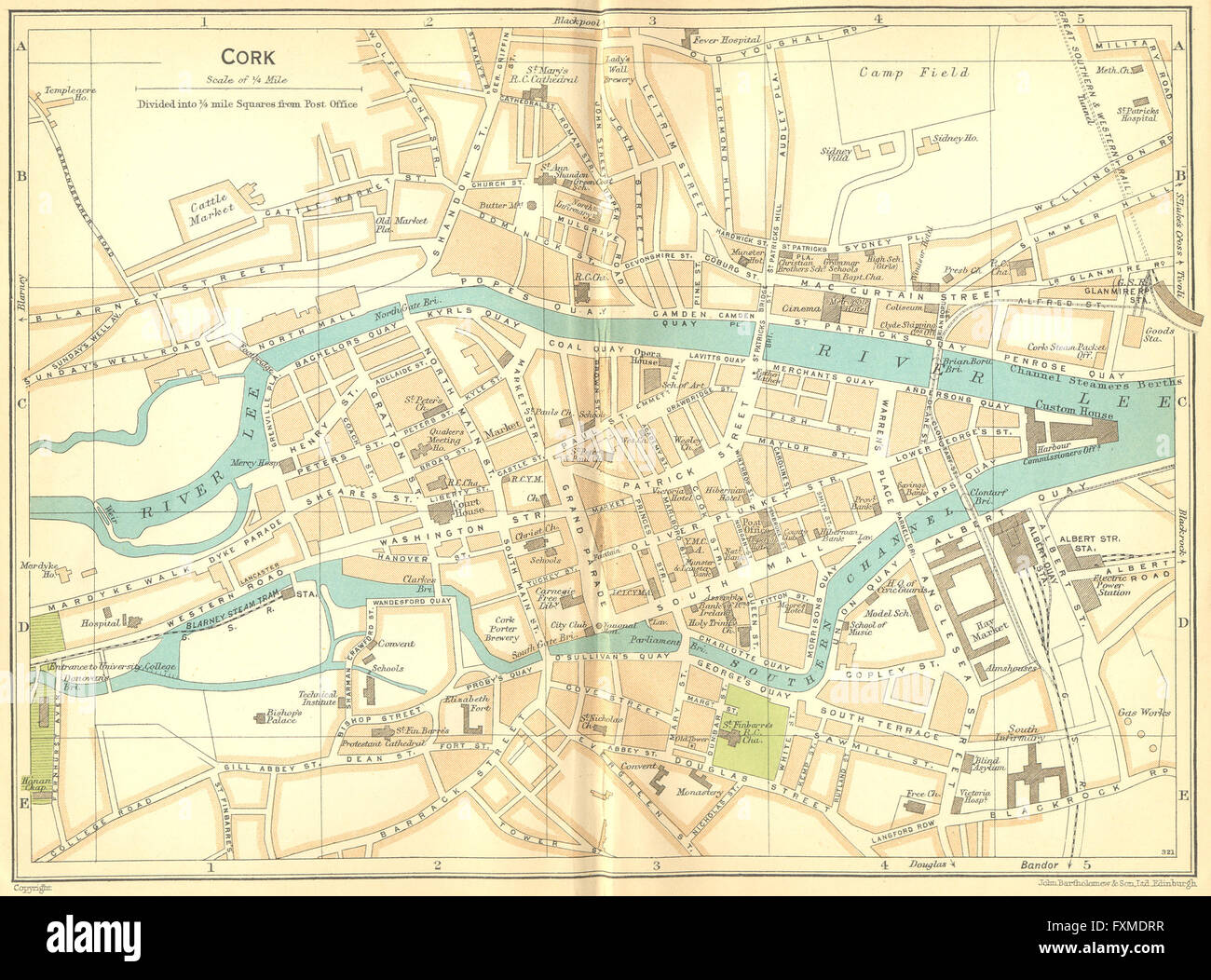 Vintage map of cork hi-res stock photography and images - Alamy
