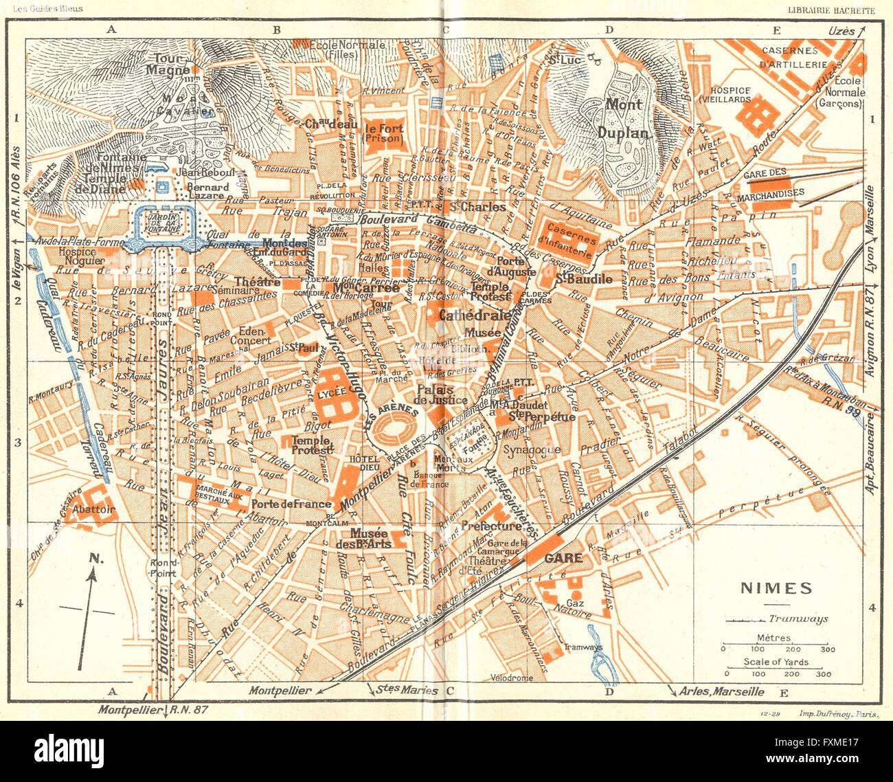 Map nimes france hi-res stock photography and images - Alamy