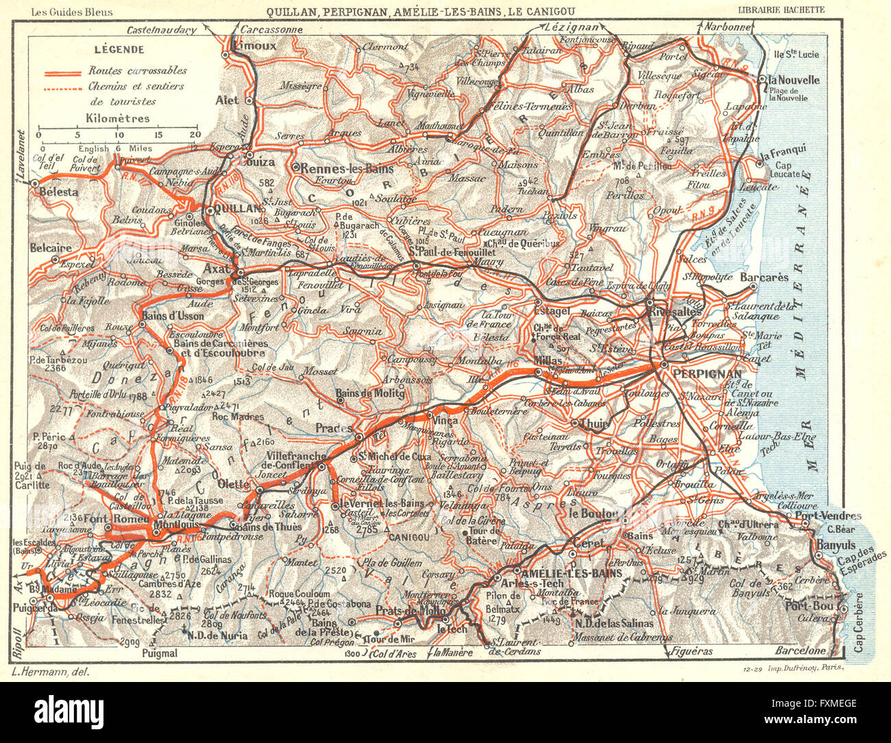 Map of perpignan hi-res stock photography and images - Alamy