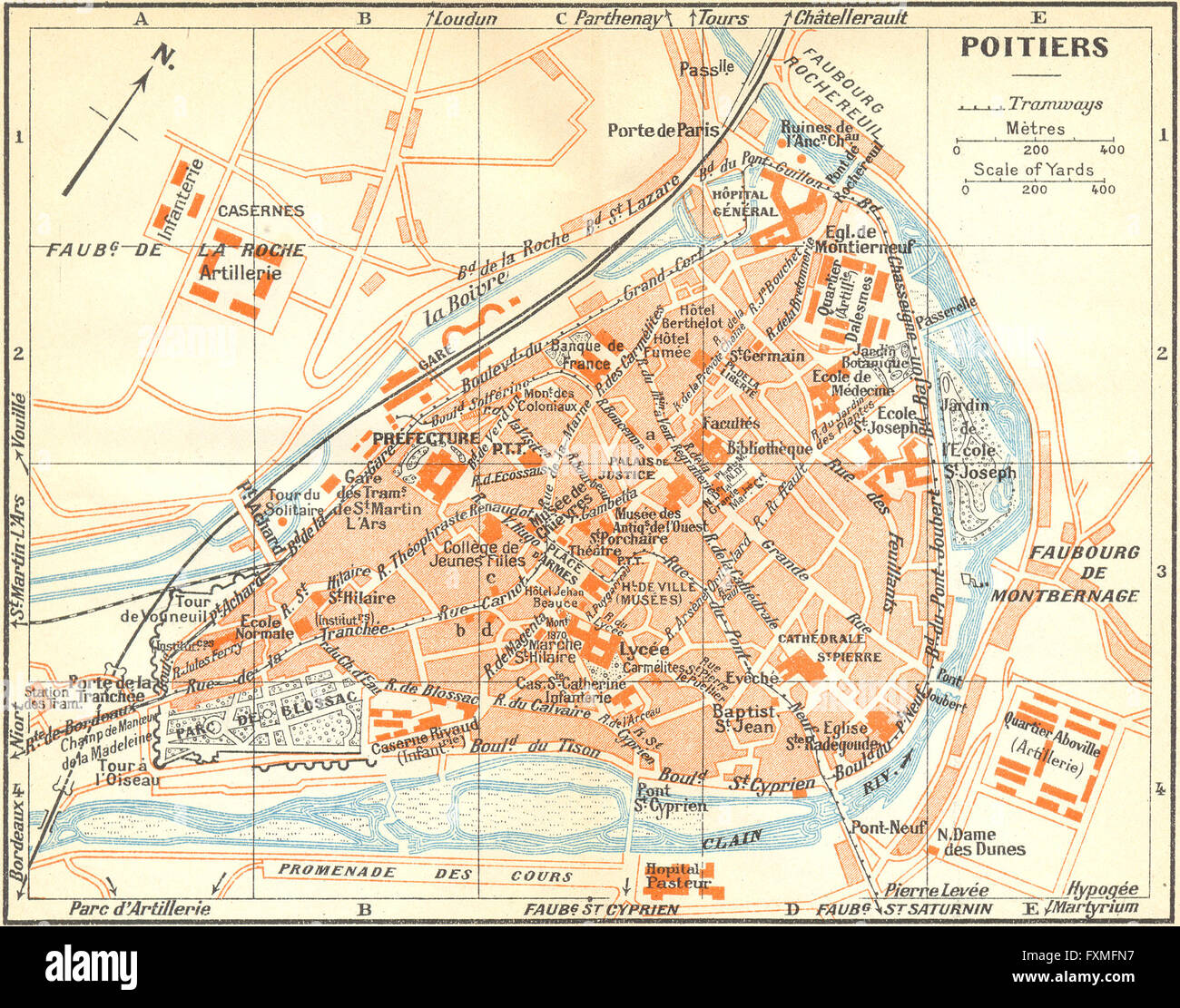 Map of poitiers hi-res stock photography and images - Alamy