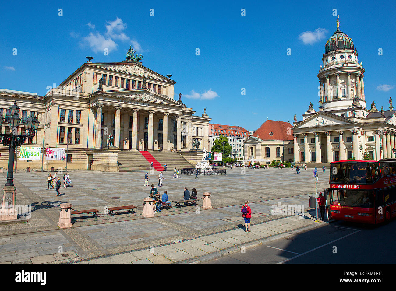 Berlin french street church hi-res stock photography and images - Alamy