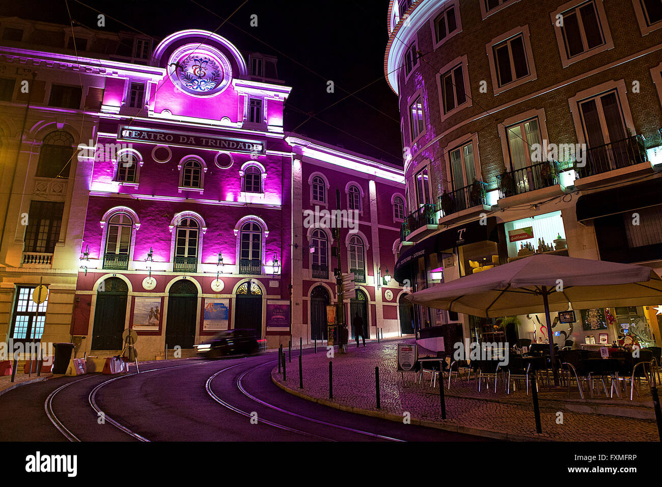 Lisbon night view hi-res stock photography and images - Alamy