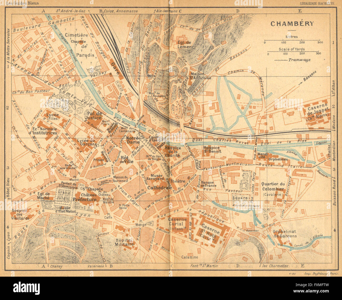 Map of chambery hi-res stock photography and images - Alamy