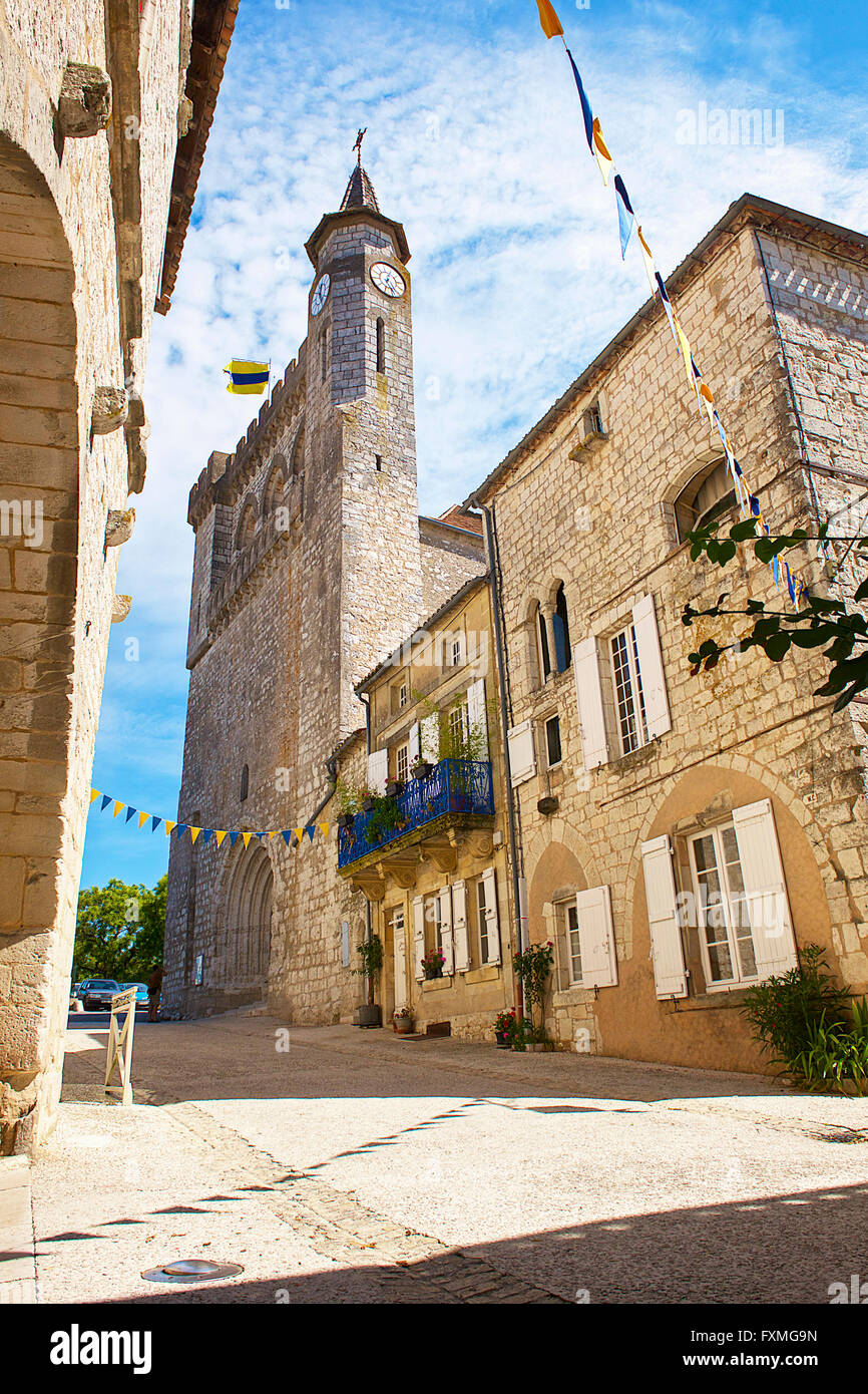 View of Monflanquin, France Stock Photo - Alamy