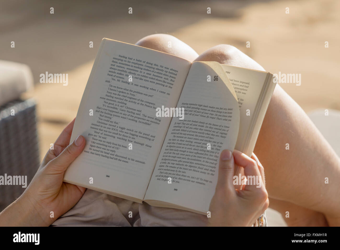 Seaside Reading, Nusa Dua, Bali, Indonesia Stock Photo - Alamy