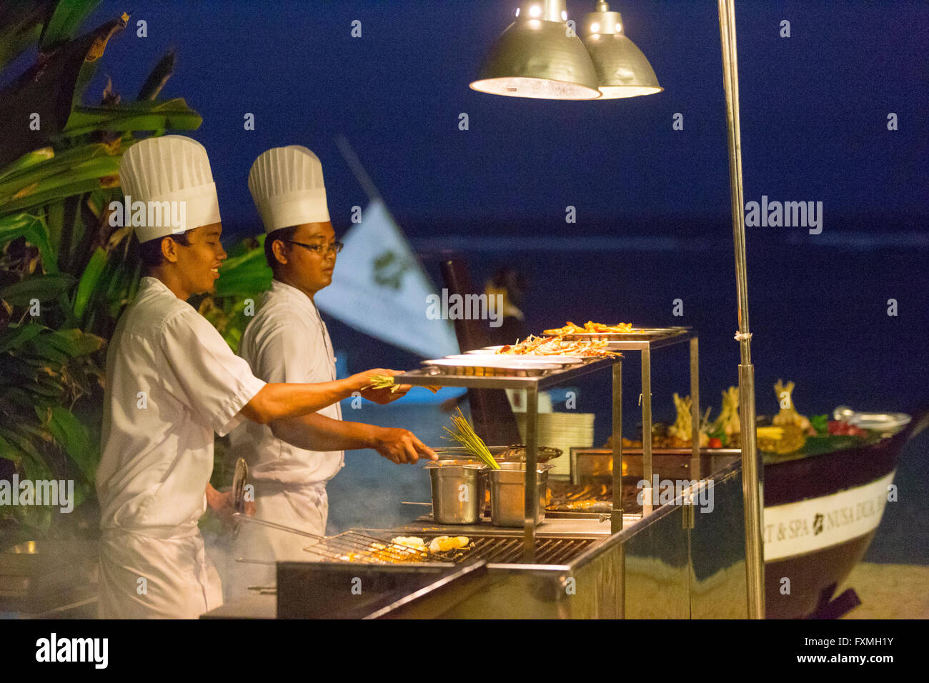 Seafood BBQ, Nusa Dua, Bali, Indonesia Stock Photo - Alamy