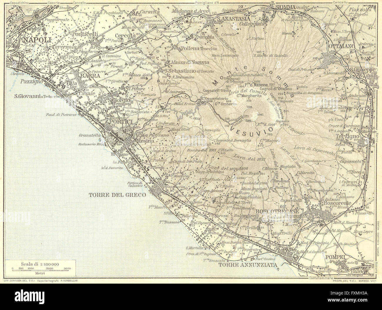 Napoli map hi-res stock photography and images - Alamy