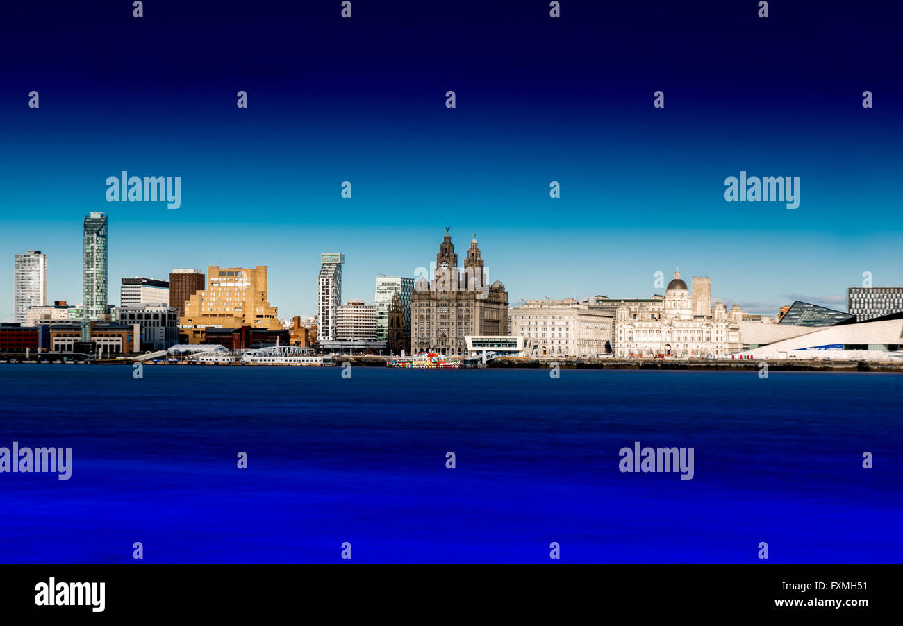 Liverpool Skyline - The Dramatic Liverpool Skyline pictured at day ...