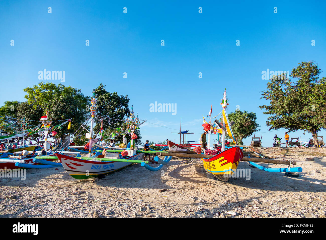 Bali Traditional Fishing Boat, Jimbaran, Bali, Indonesia Stock Photo ...