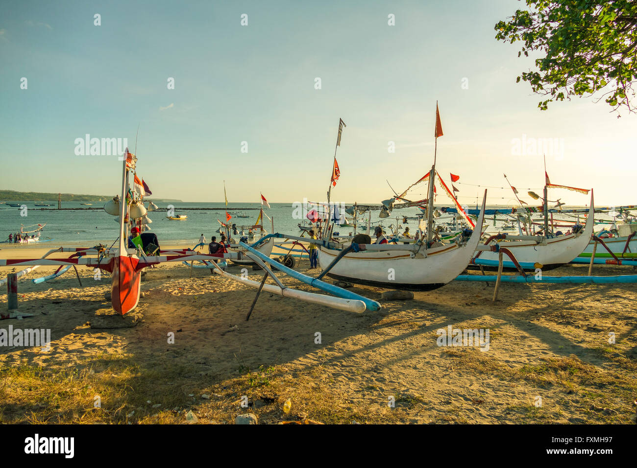 Bali Traditional Fishing Boat, Jimbaran, Bali, Indonesia Stock Photo ...