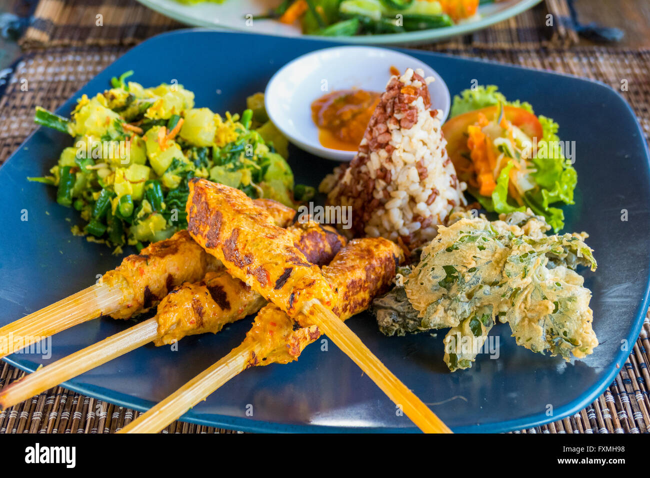 Satay Meal, Ubud, Bali, Indonesia Stock Photo - Alamy