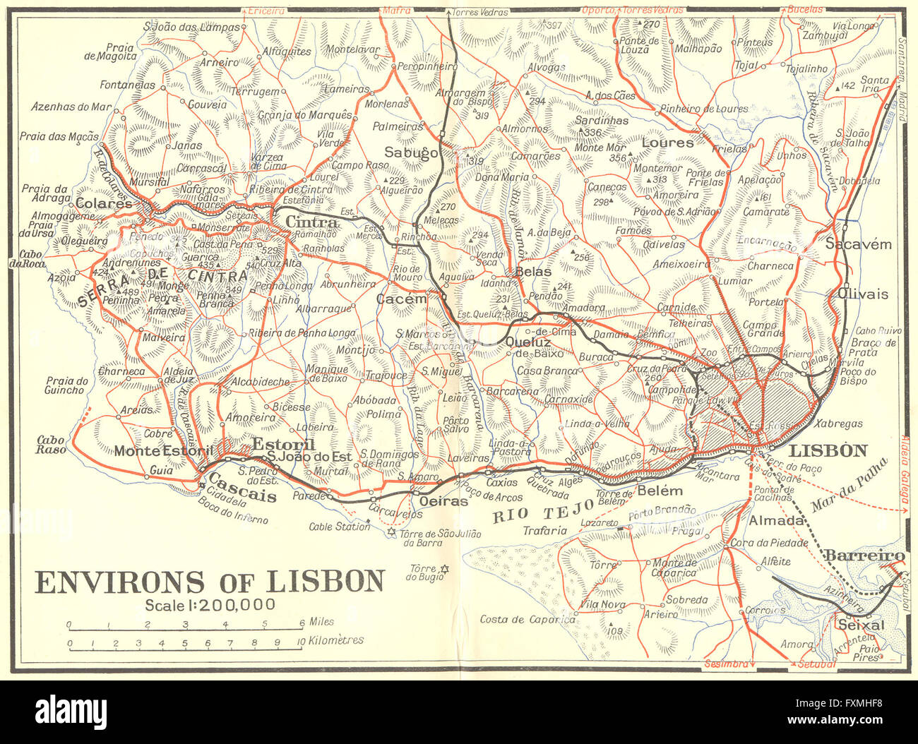 Map of mafra portugal hi-res stock photography and images - Alamy