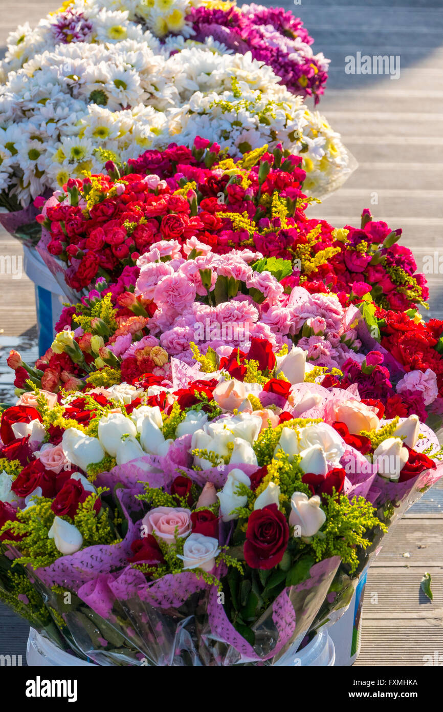 Bouquets, Istanbul, Turkey Stock Photo - Alamy